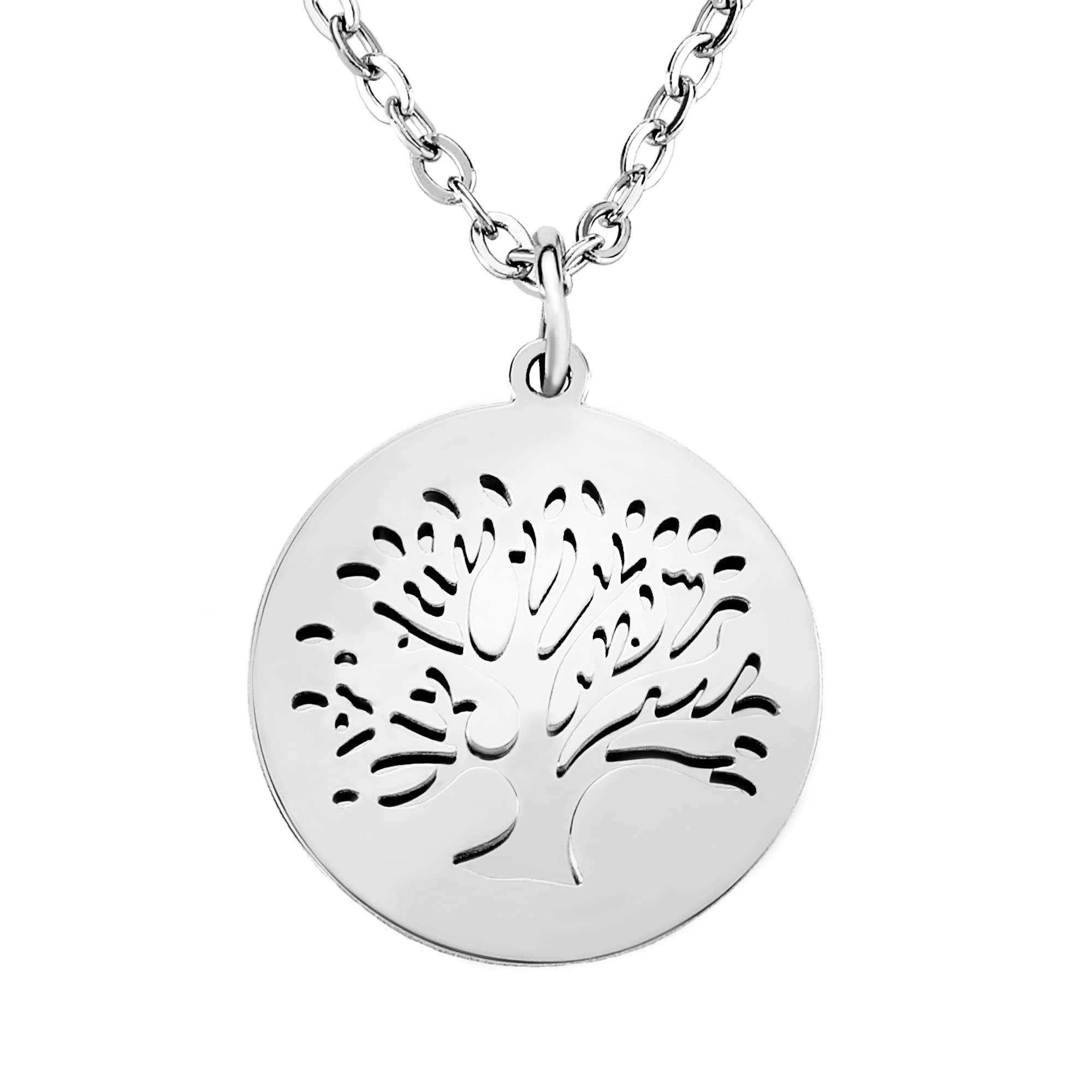 Silber Halskette mit Anhänger - Baum des Lebens Schmuck