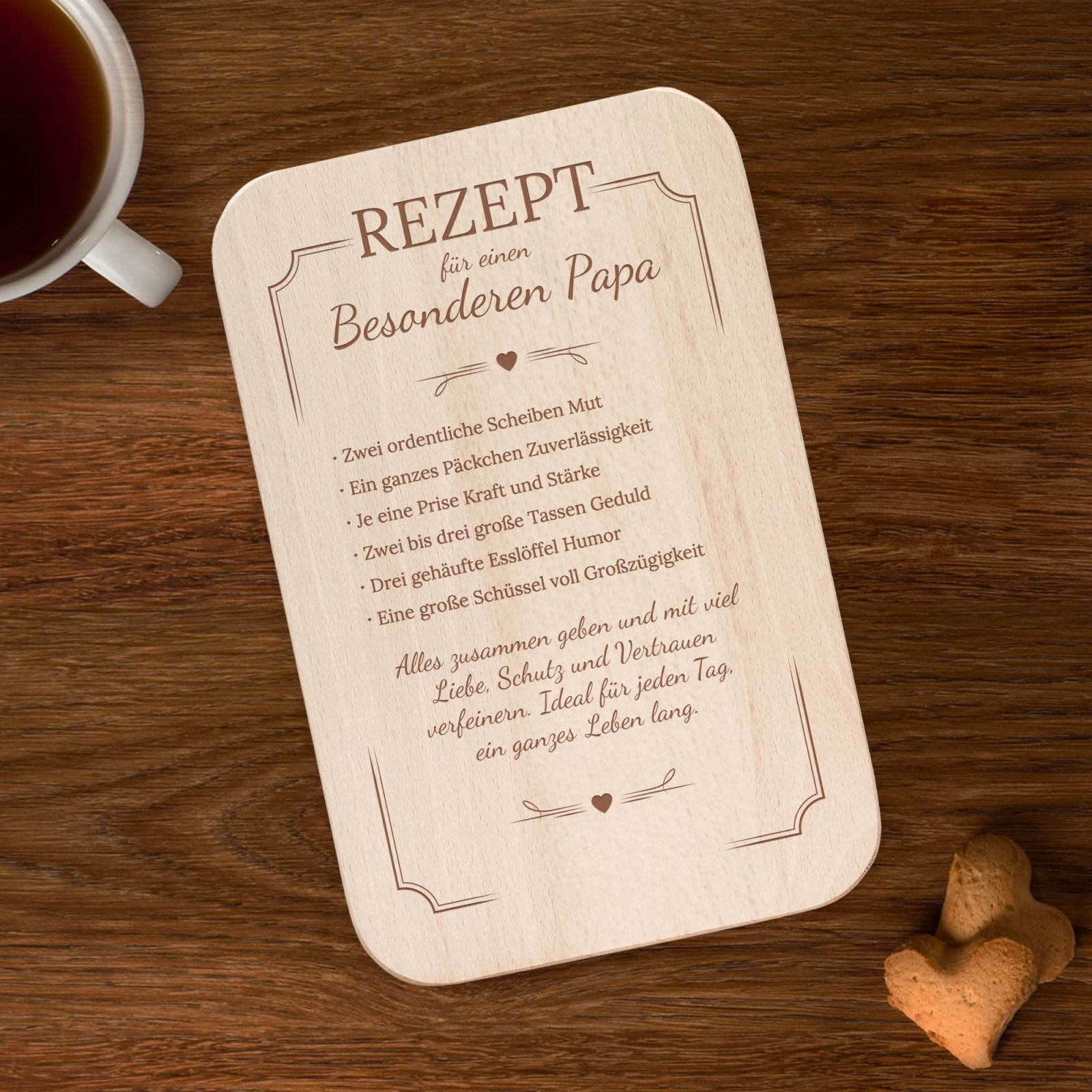 Frühstücksbrett aus Holz für Papa - Rezept