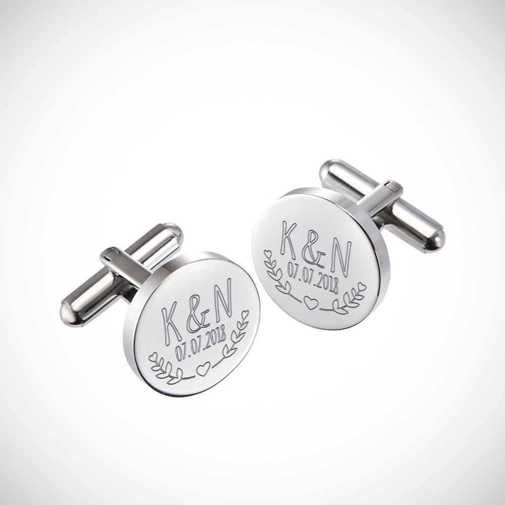 Manschettenknopfe Mit Gravur Silber