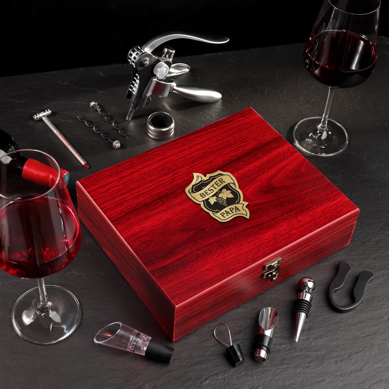 Premium Wein Sommelier Set - 10-teiliges Weinzubehör
