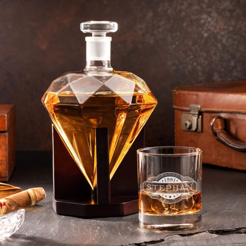Karaffe Diamant - Design Dekanter - Glaskaraffe