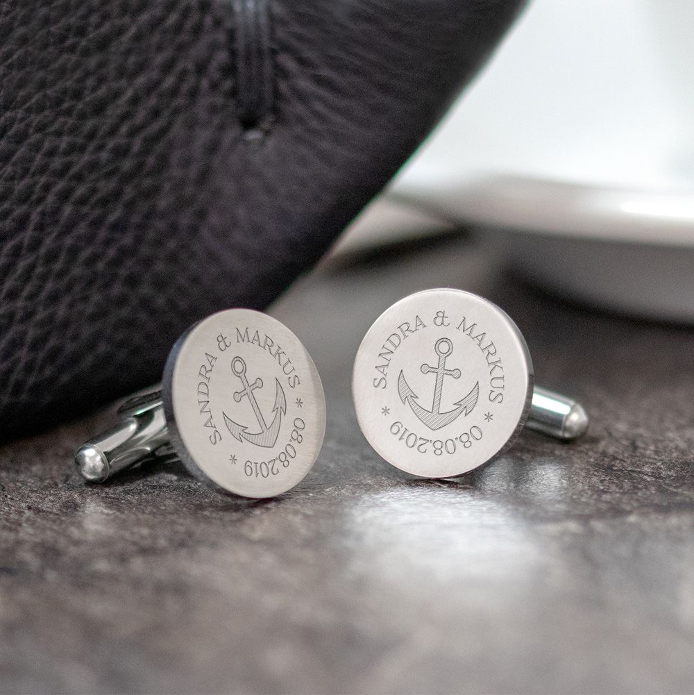Manschettenknopfe Mit Gravur Silber